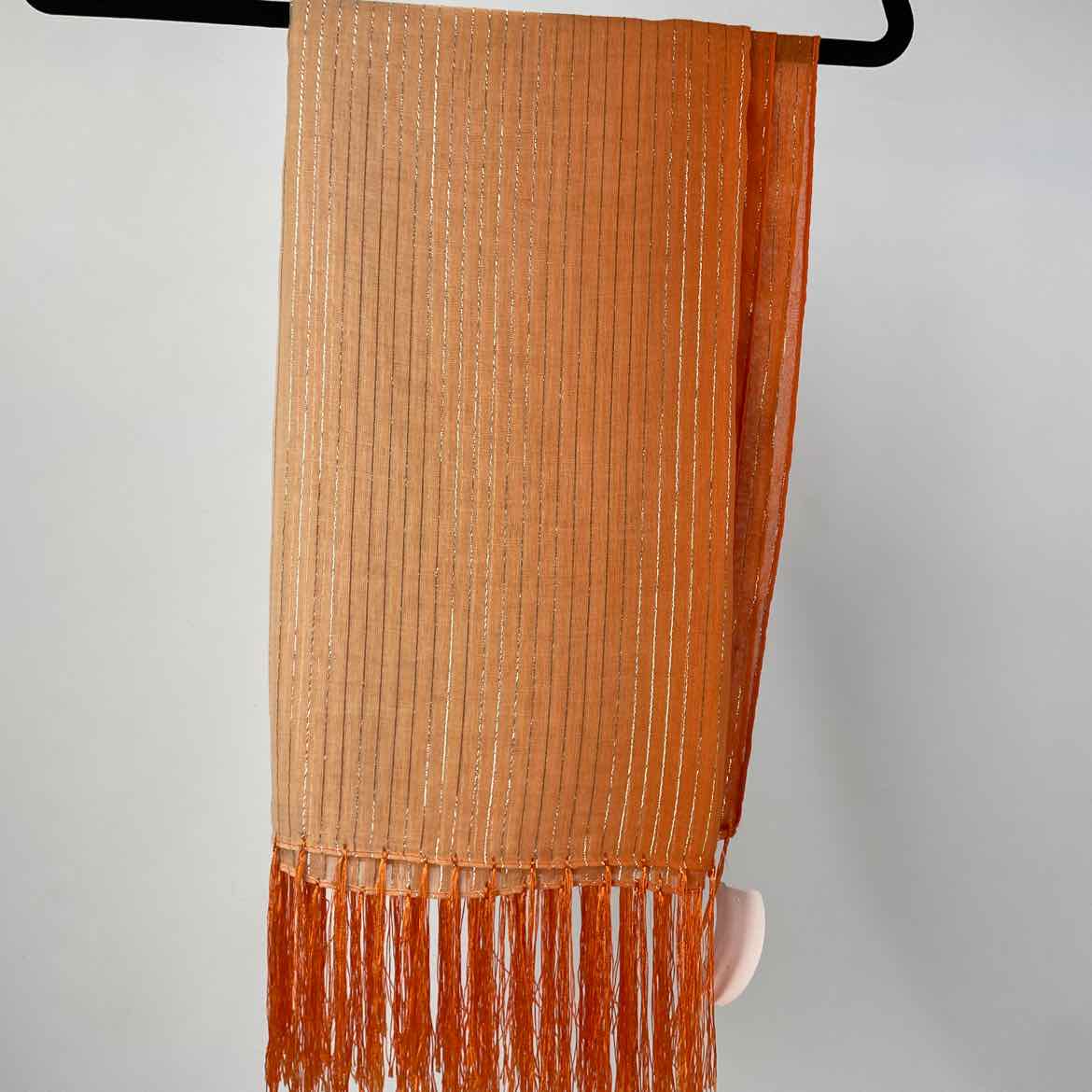 Orange/Gold Ombre metallic thread Scarf – Evilena's Red Dresser